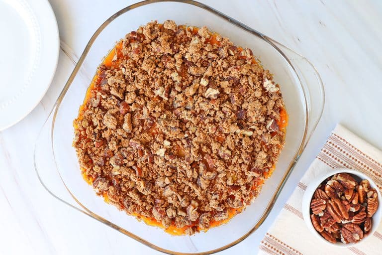 Sweet Potato Pineapple Casserole With Pecan Streusel - Recipe - Sides