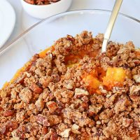 Sweet Potato Pineapple Casserole With Pecan Streusel - Recipe - Sides