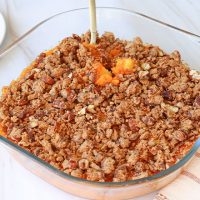 Sweet Potato Pineapple Casserole With Pecan Streusel - Recipe - Sides