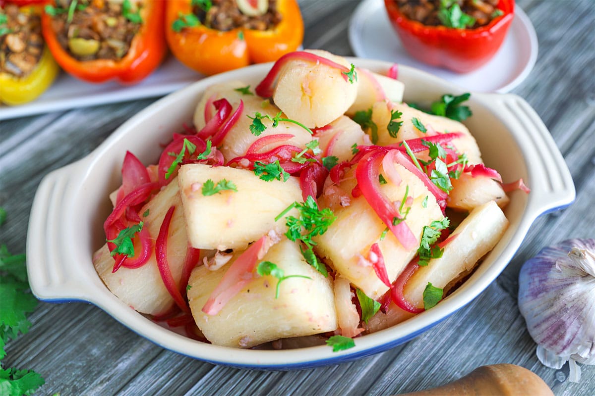 Yuca (Cassava) With Mojo Sauce - Center for Nutrition Studies