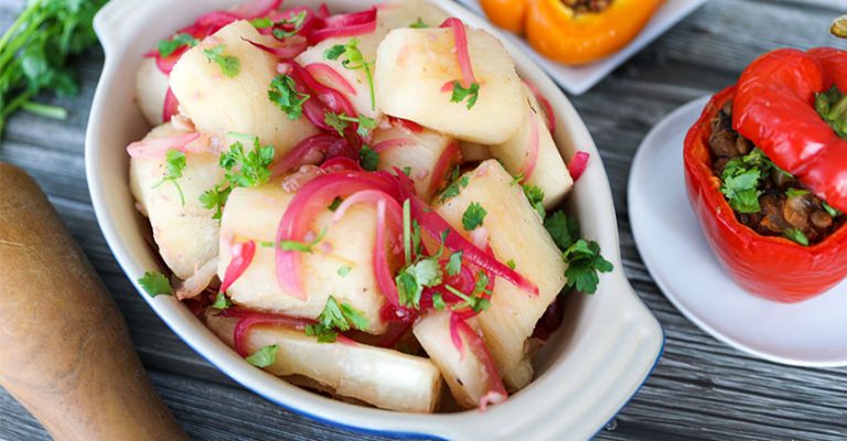 Yuca (Cassava) With Mojo Sauce - Center for Nutrition Studies