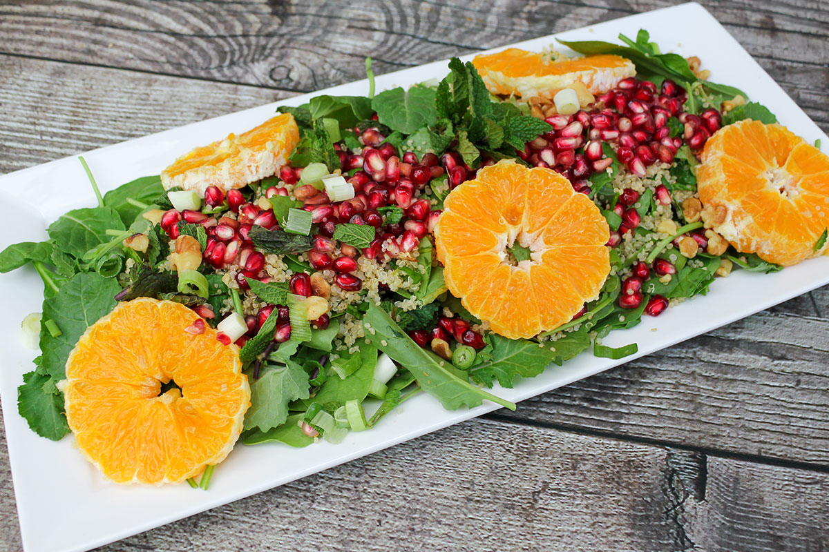 Pomegranate Orange Quinoa Salad - Center for Nutrition Studies