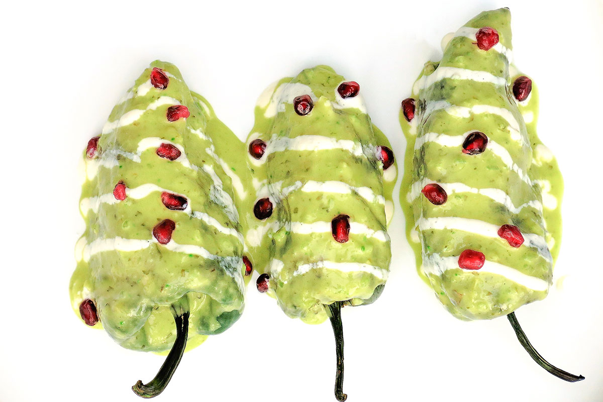 Stuffed Poblano Pepper Christmas Trees - Center for Nutrition Studies